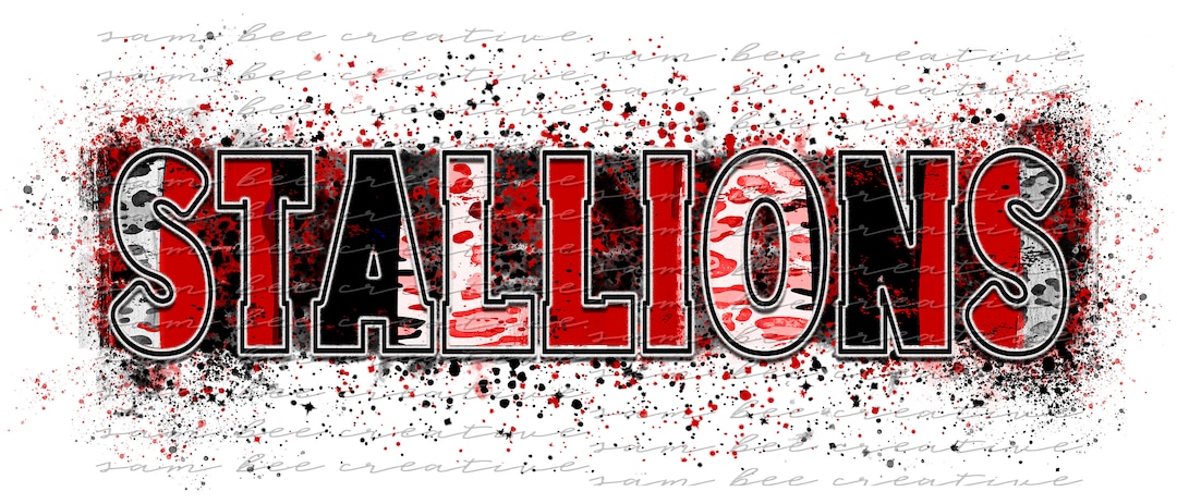 Stallions Leopard Brush Stroke Digital Design / Cheetah Game Day Team ...