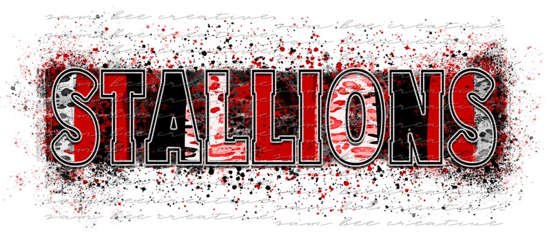 Stallions Leopard Brush Stroke Digital Design / Cheetah Game Day Team ...