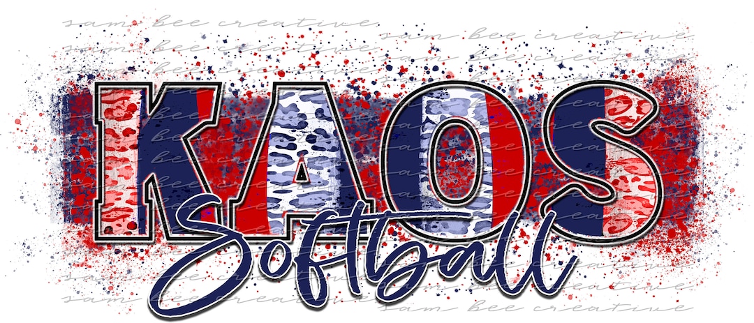 Kaos Softball Navy and Red Game Day Digital Design / School Spirit Leopard Cheetah / Sublimation ...