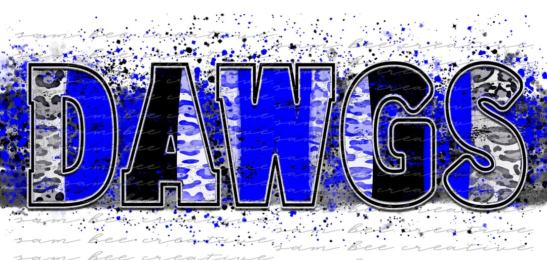 Dawgs Leopard Brush Stroke Paint Splatter Digital Design / Baseball ...
