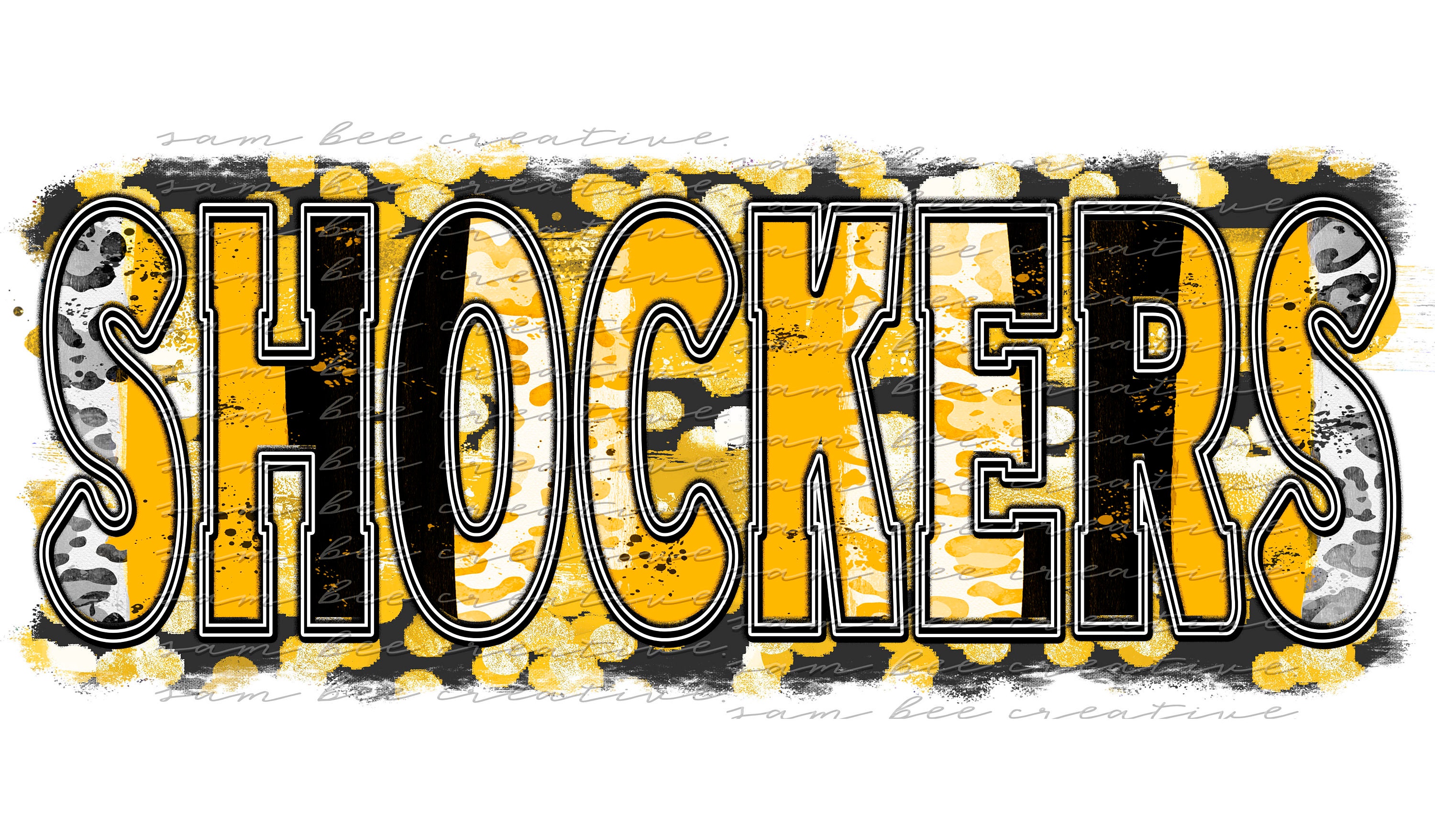 Shockers Leopard Brush Stroke Digital Design / Cheetah Paint Splatter ...