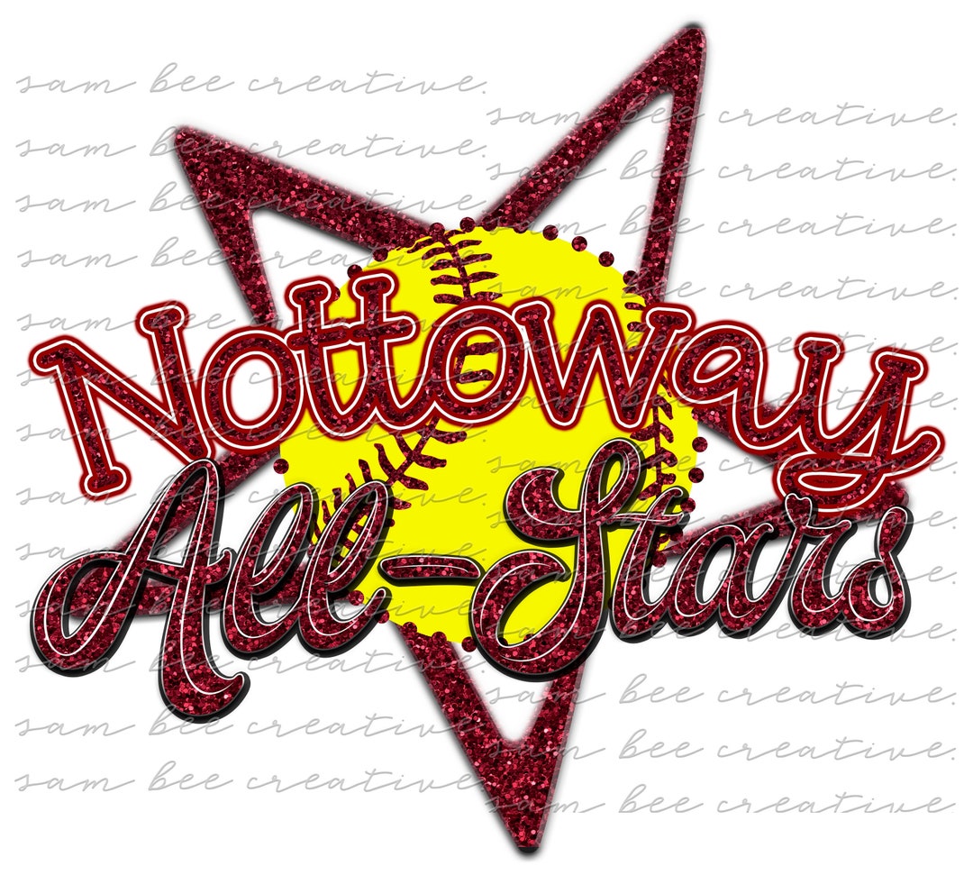 Nottoway All Stars Softball Digital Design / Glitter Game Day ...