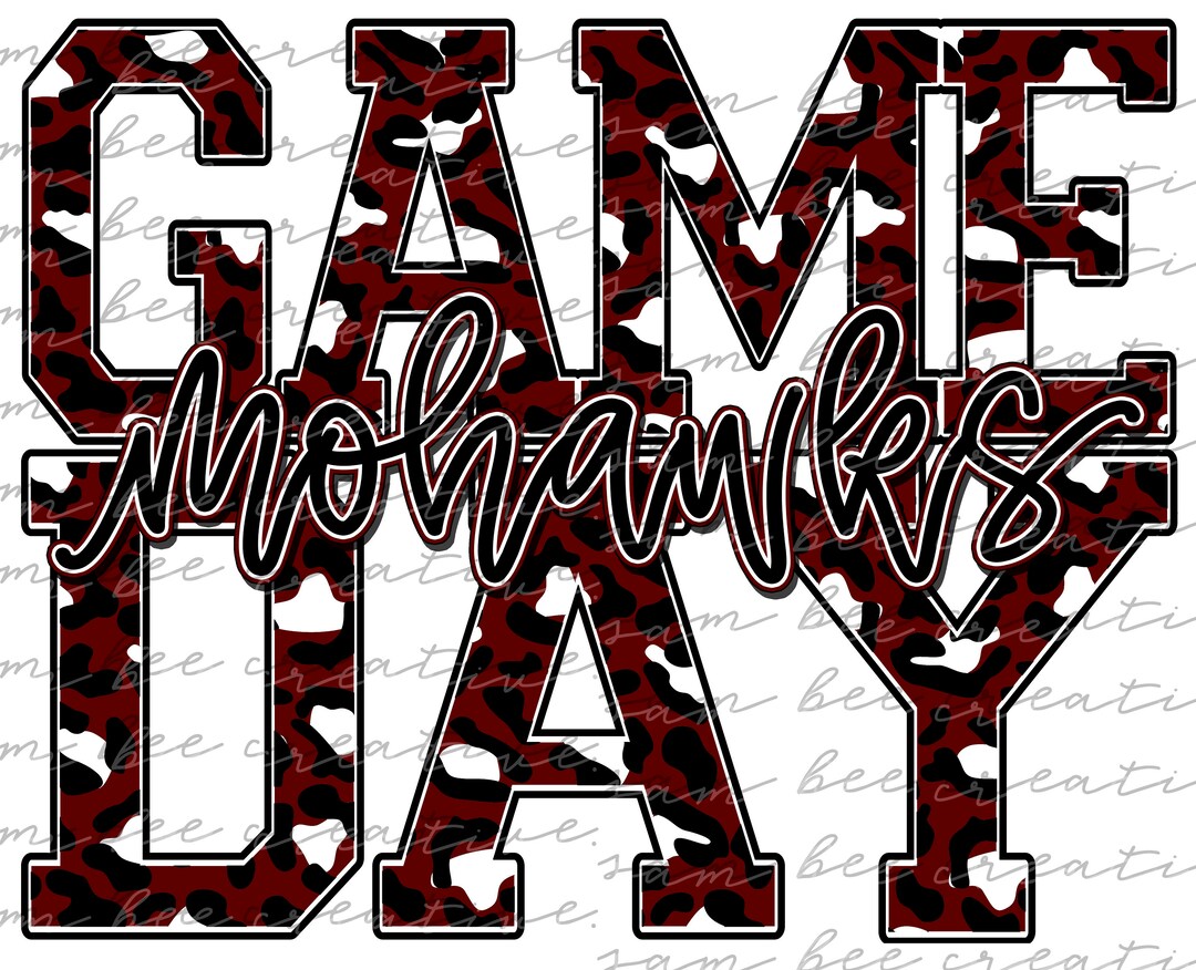 Mohawks Game Day Digital Design / Football Baseball Basketball Leopard ...