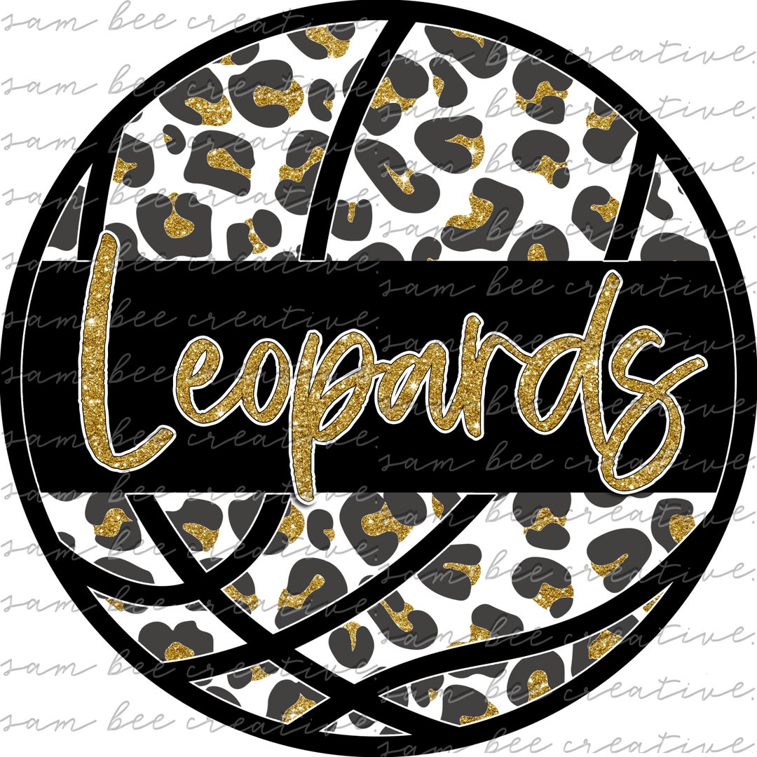 Leopards Glitter Basketball Game Day Digital Design / Leopards ...