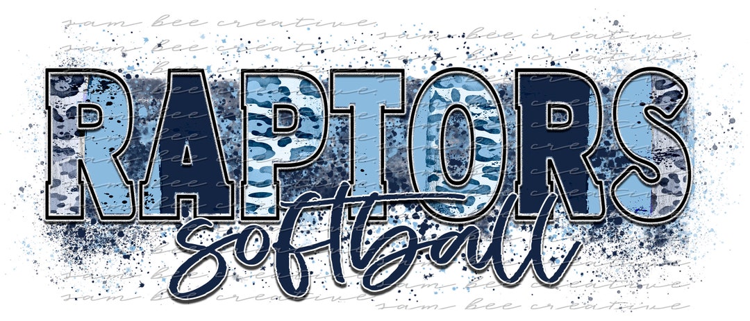 Raptors Softball Brush Stroke Paint Splatter Digital Design / School ...
