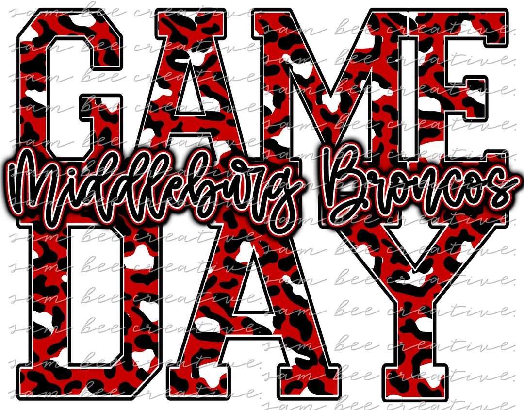 Middleburg Broncos Game Day Digital Design / Cheetah Pattern Leopard ...
