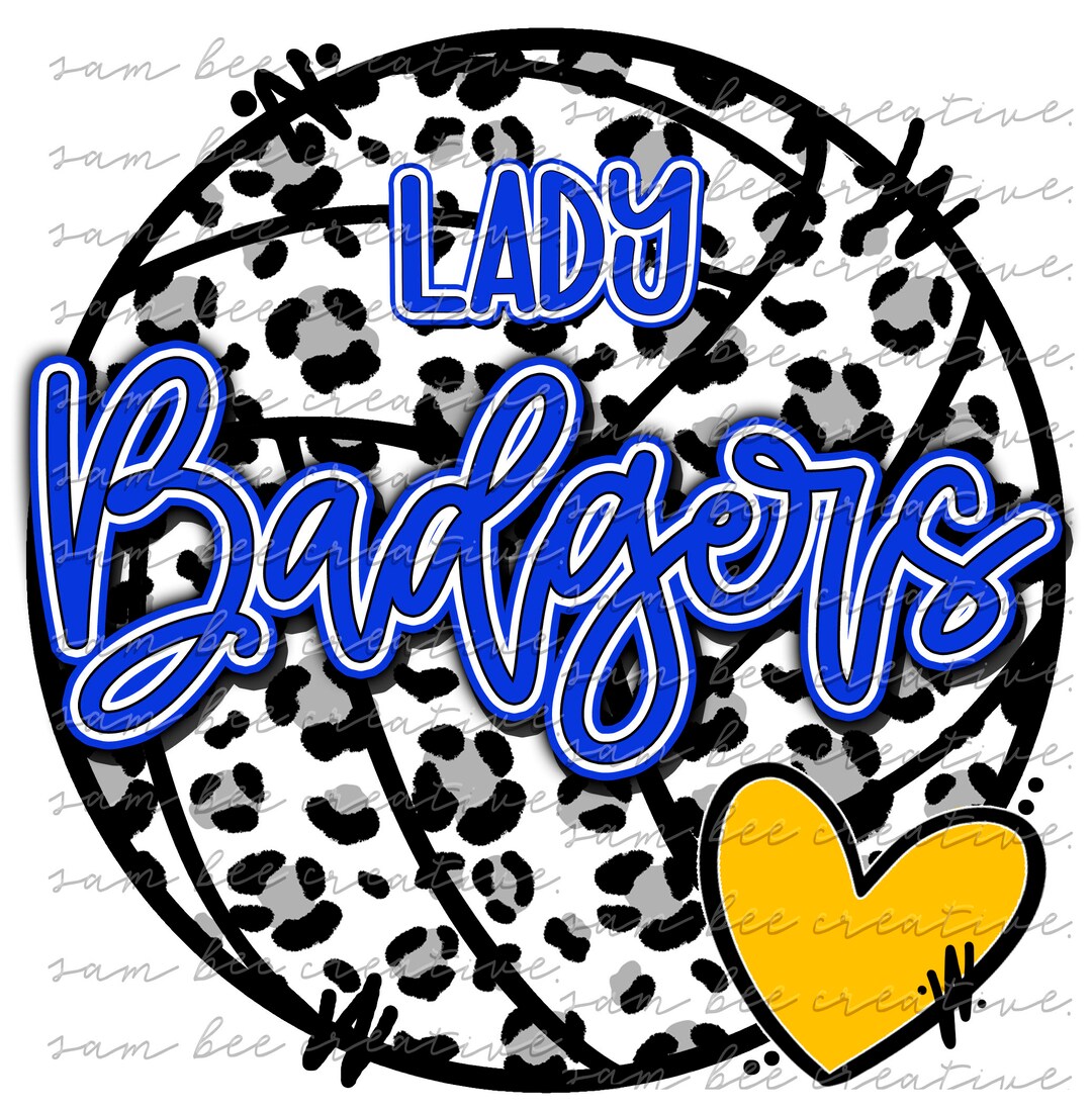 Lady Badgers Leopard Volleyball Digital Design / Royal Cheetah ...