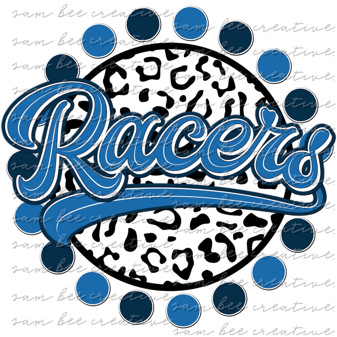 Racers Leopard Round Game Day Digital Design / Sublimation Png File ...