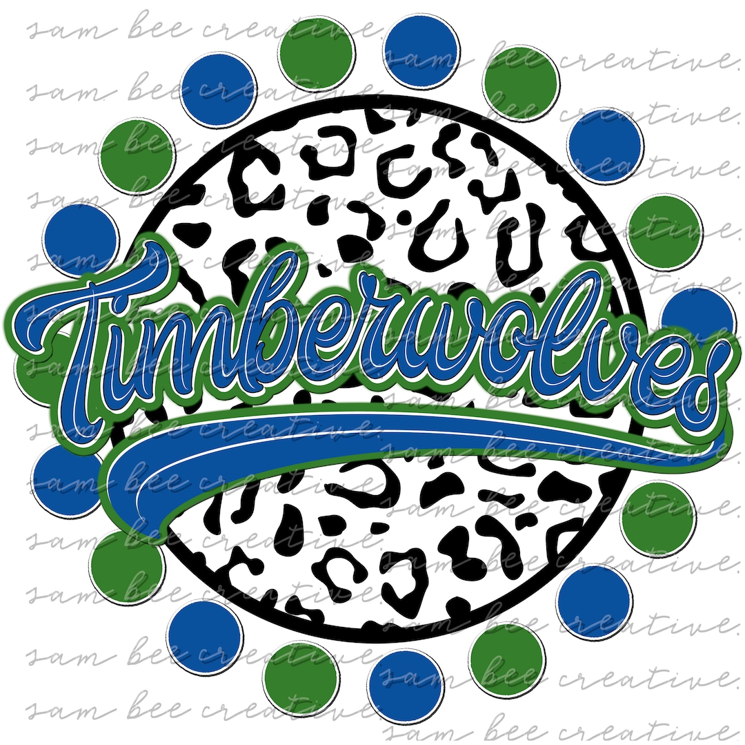 Timberwolves Leopard Round Game Day Digital Design / Sublimation Png ...