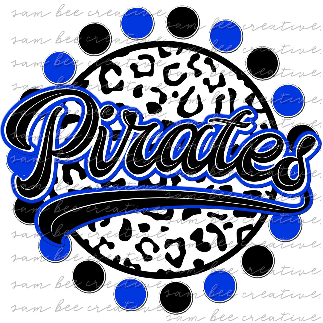Pirates Leopard Round Game Day Digital Design / Sublimation Png File ...