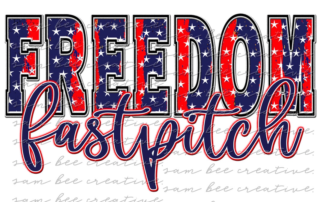 Freedom Fastpitch Patriotic Digital Design / Cheer Football Softball ...