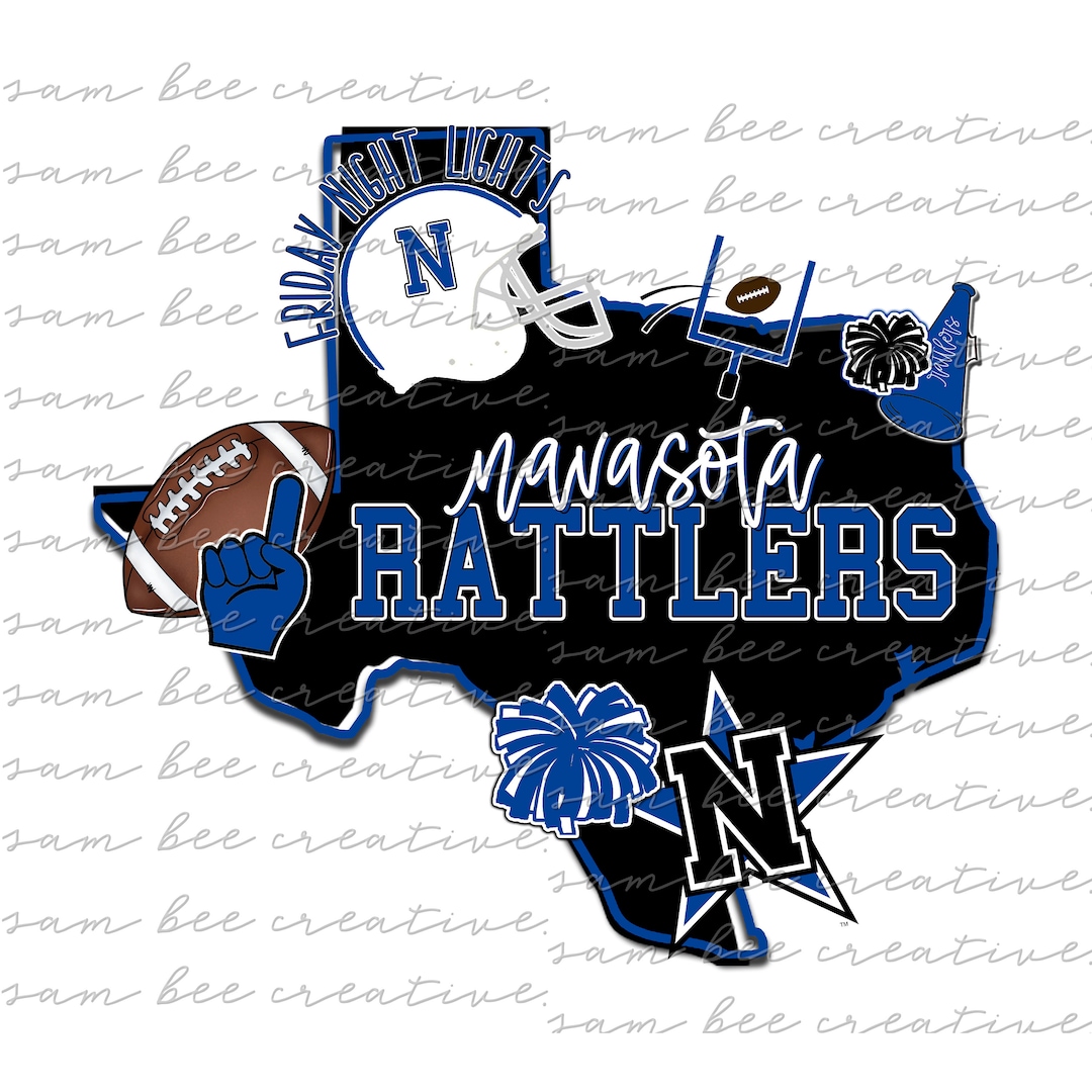Navasota Rattlers Texas Football Digital Design / School Spirit Small ...