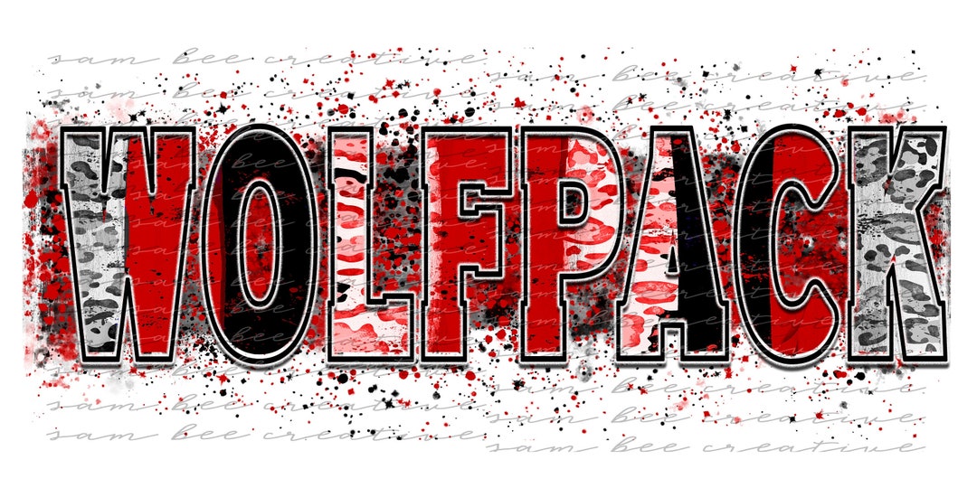Wolfpack Game Day Digital Design / Leopard Cheetah Splatter Baseball ...