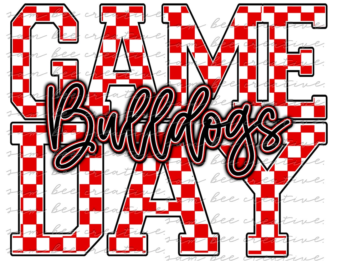 Bulldogs Game Day Digital Design / Baseball Football Basketball Retro ...