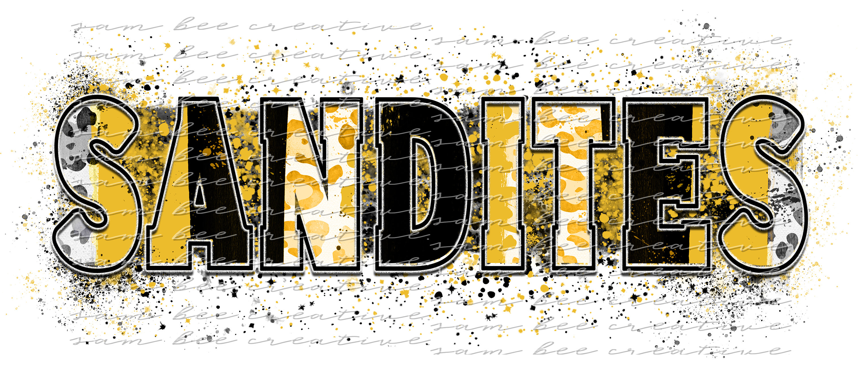 Sandites Leopard Brush Stroke Digital Design / Cheetah Paint Splatter ...