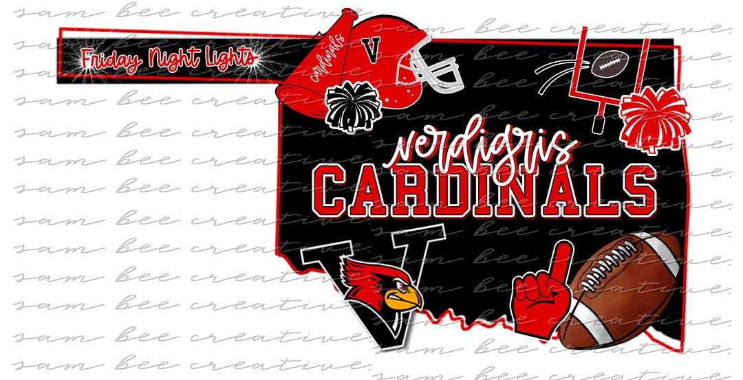 Verdigris Cardinals Football State Pride Digital Design / Sublimation ...