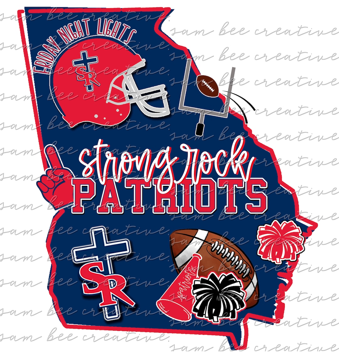 Strong Rock Patriots Georgia GA State Pride Design Football ...