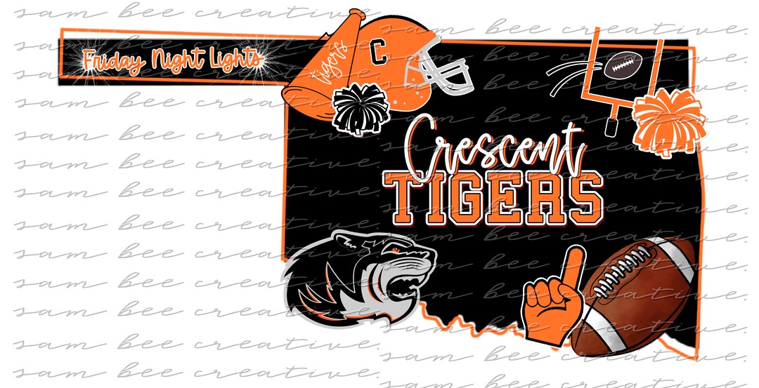 Crescent Tigers Oklahoma State Pride Digital Design / Sublimation Png ...