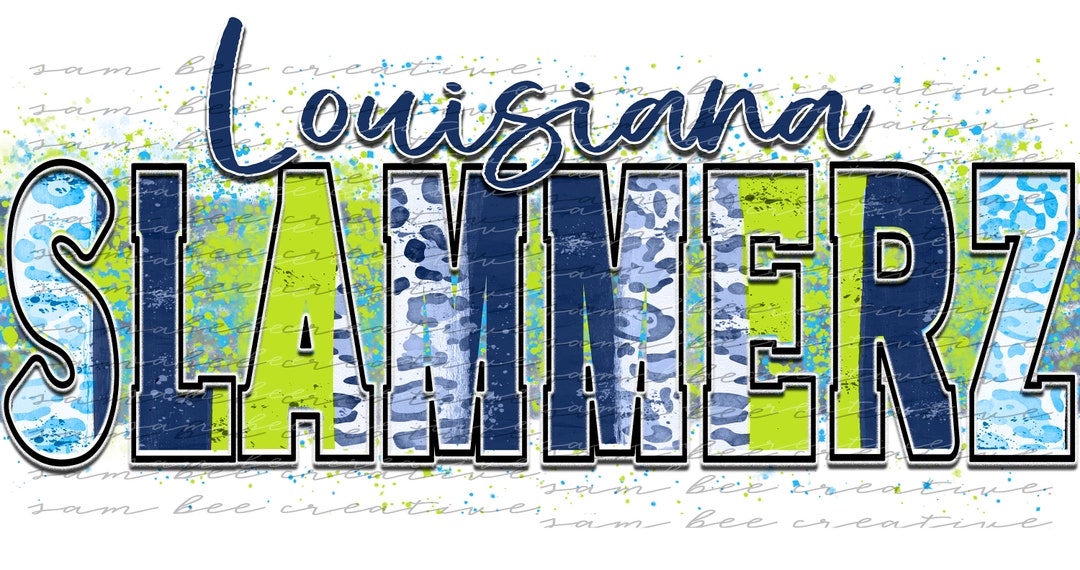 Louisiana Slammerz Leopard Brush Stroke Paint Splatter Digital Design ...