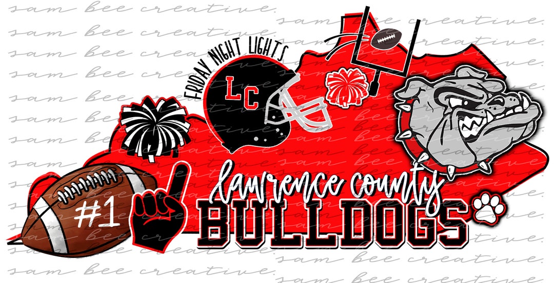 Lawrence County Bulldogs Football Ky State Pride Digital Design ...