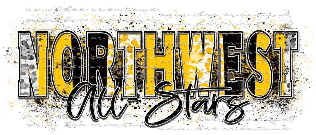 Northwest All-stars Black and Gold Game Day Digital Design / School ...