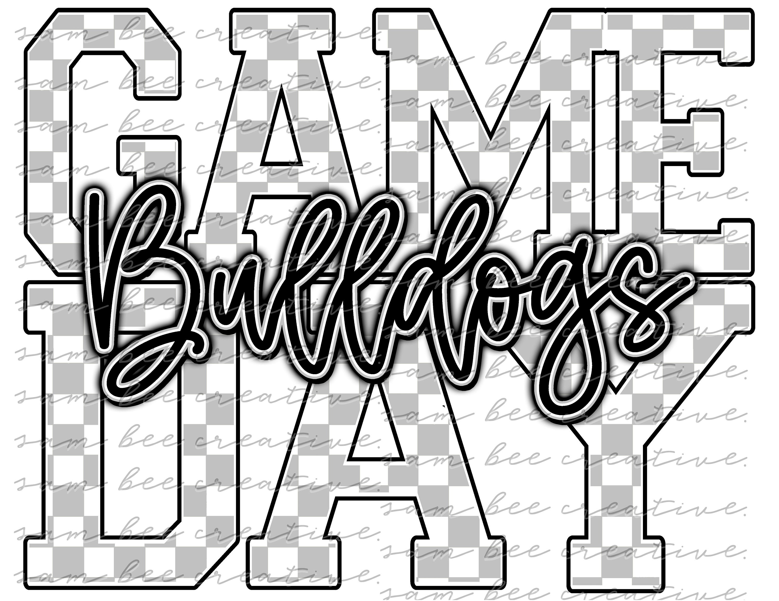 Bulldogs Game Day Digital Design / Baseball Football Basketball Retro ...