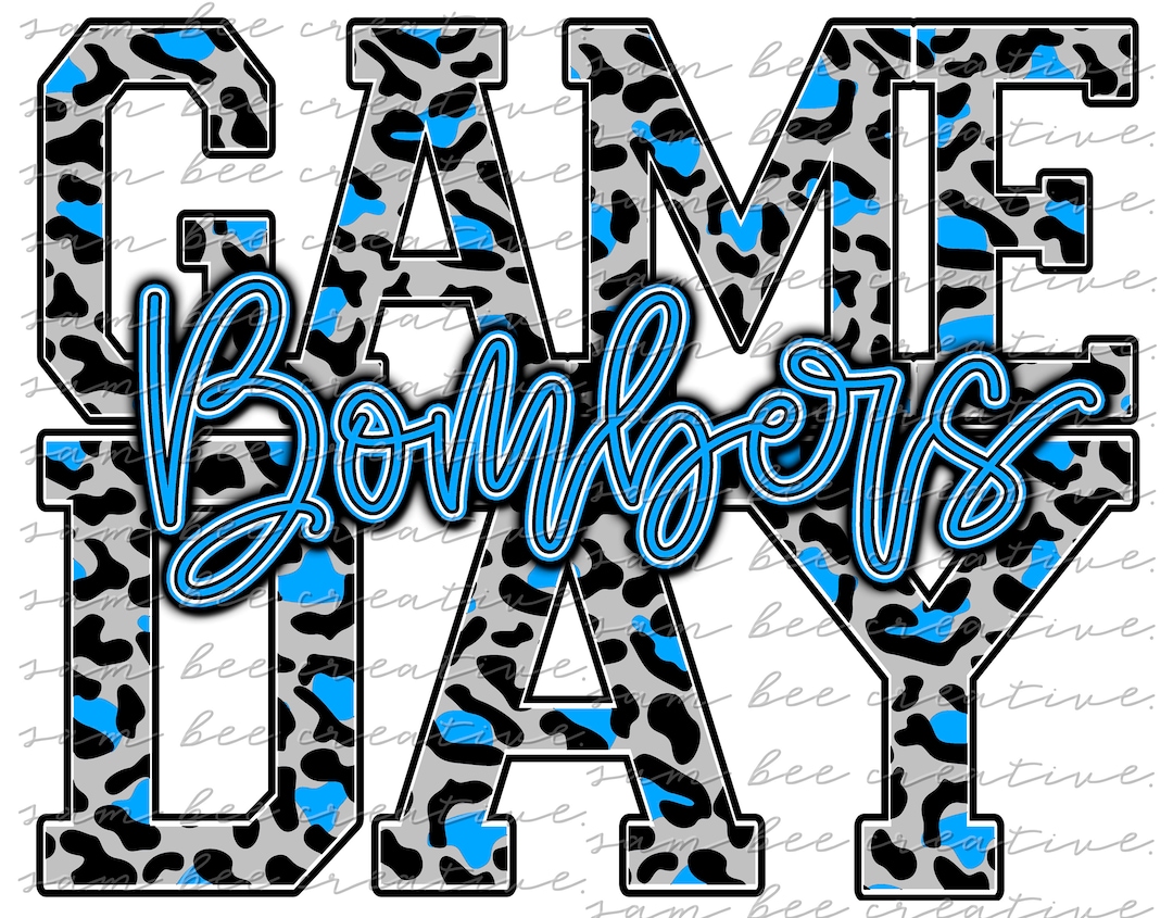 Bombers Game Day Digital Design / Go Bombers Leopard Cheetah Game Day ...