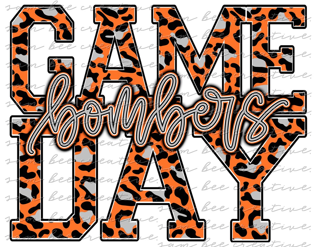 Bombers Game Day Digital Design / Go Bombers Leopard Cheetah Game Day ...