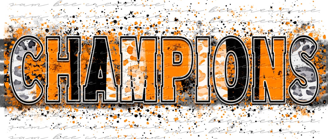 Champions Leopard Brush Stroke Paint Splatter Digital Design / Baseball ...