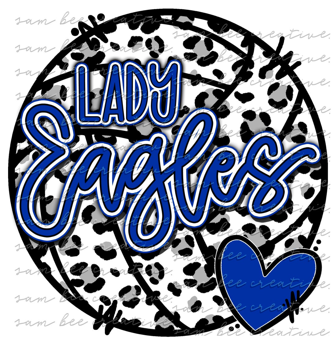 Lady Eagles Leopard Volleyball Digital Design / Cheetah Volleyball Game ...
