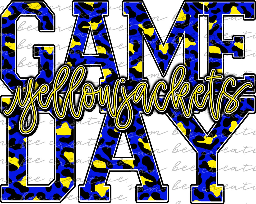 Yellowjackets Game Day Digital Designs / Yellow Jackets Cheetah Leopard ...