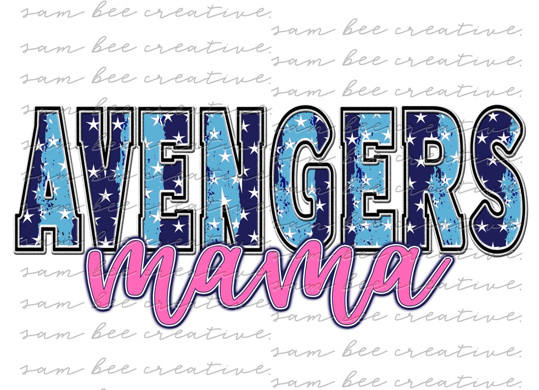 Avengers Mama Patriotic Digital Design / Cheer Football Softball ...