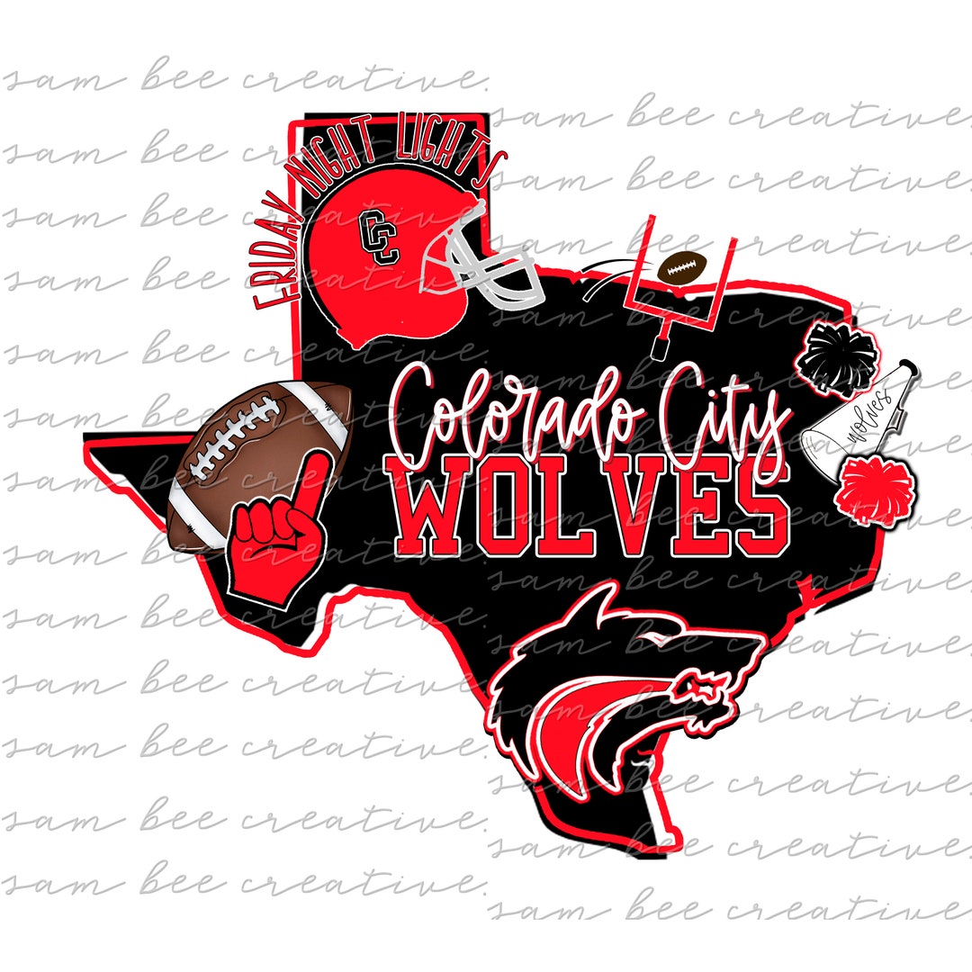 Colorado City Wolves Texas Football Digital Design / School Spirit ...