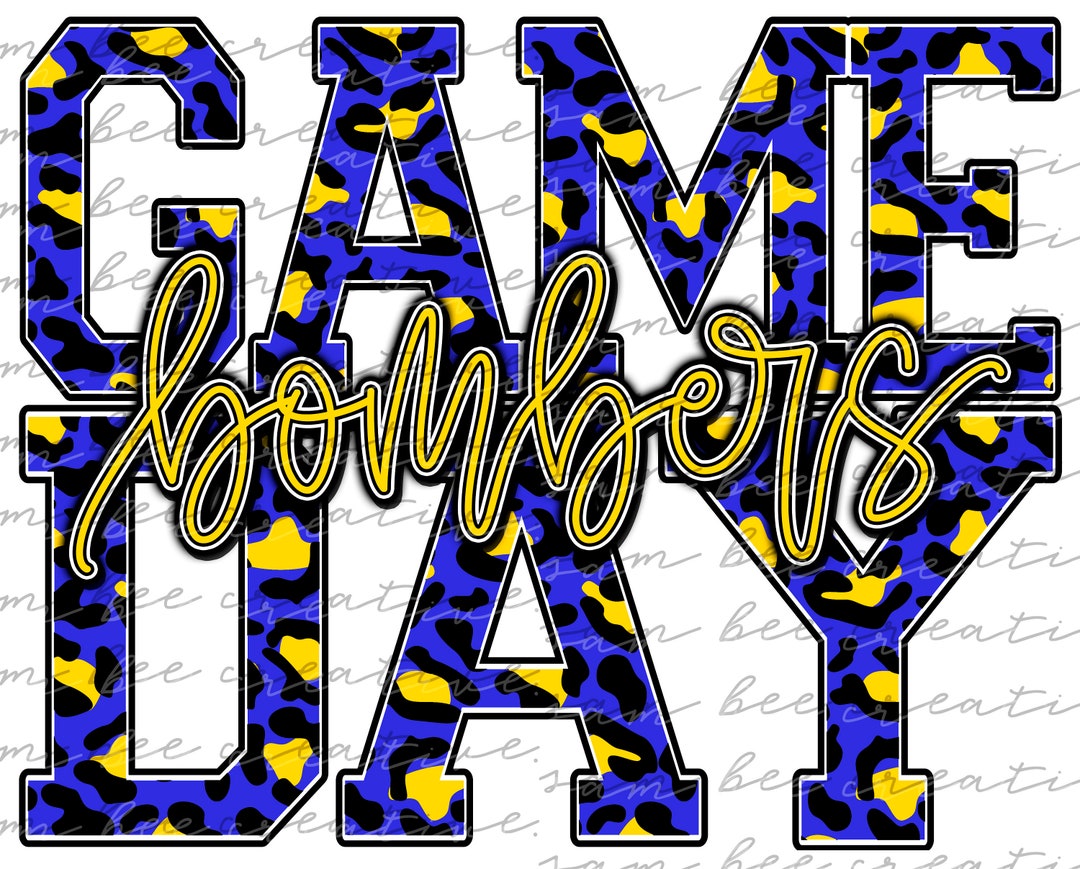 Bombers Game Day Digital Design / Go Bombers Leopard Cheetah Game Day ...
