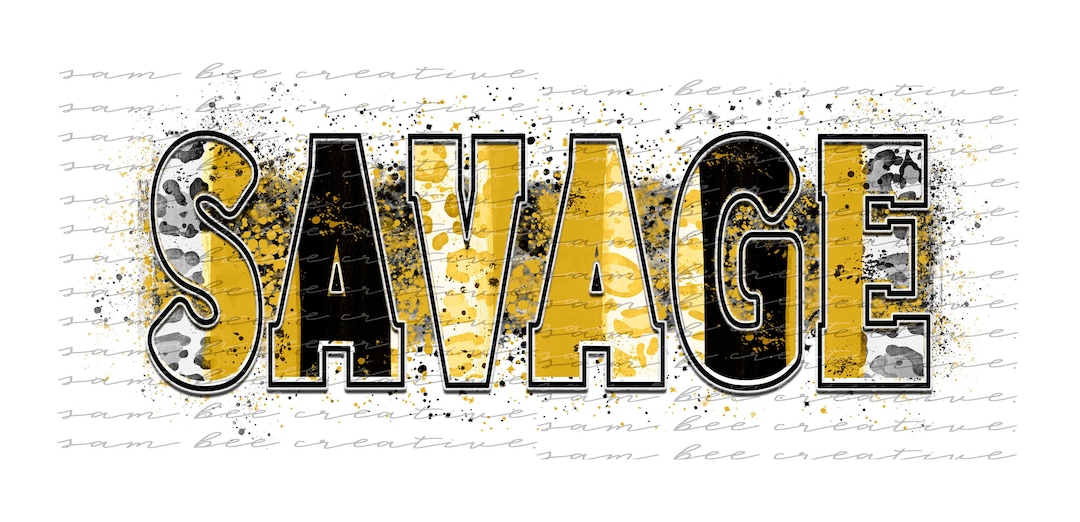 Savage Leopard Game Day Digital Design / Black Metallic Gold Cheetah ...