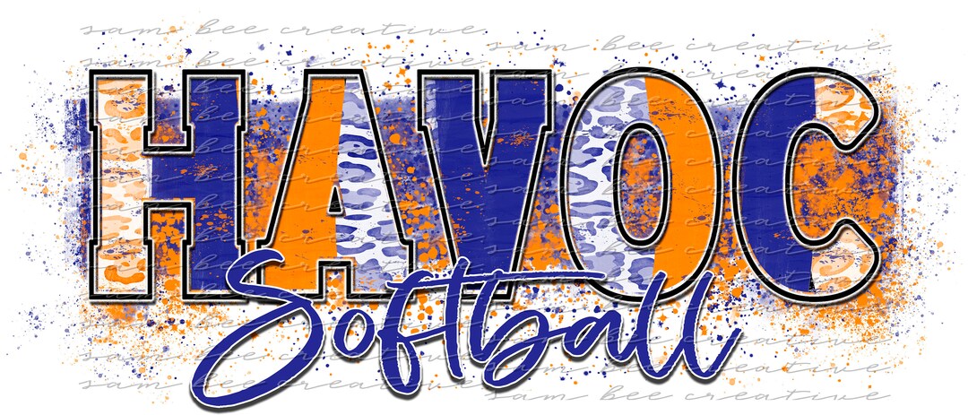 Havoc Softball Game Day Digital Design / Baseball Softball Royal Blue ...