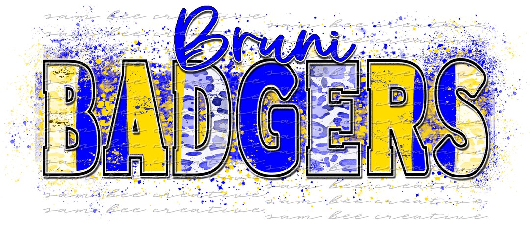 Bruni Badgers Leopard Paint Spatter Digital Design / Badgers Cheetah ...