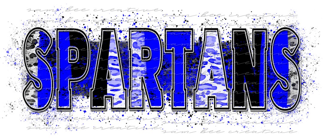 Spartans Leopard Brush Stroke Digital Design / Spartans Football Design ...