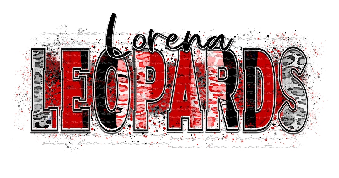 Lorena Leopards Brush Stroke Paint Splatter Digital Design / Baseball ...