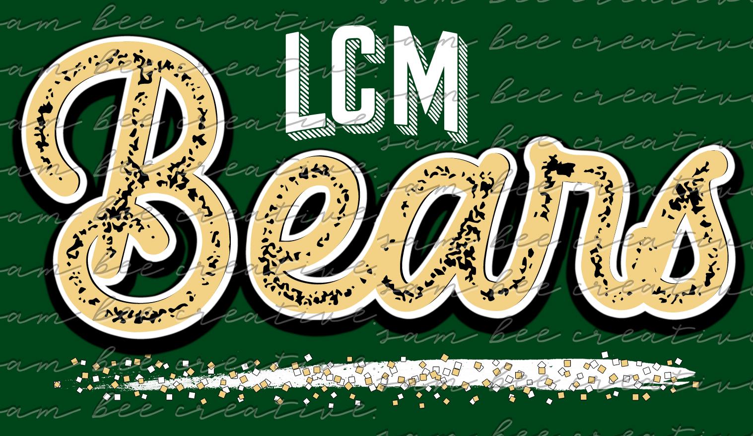 LCM Bears Retro Digital Design / Go Bears Vintage Grunge Distressed ...