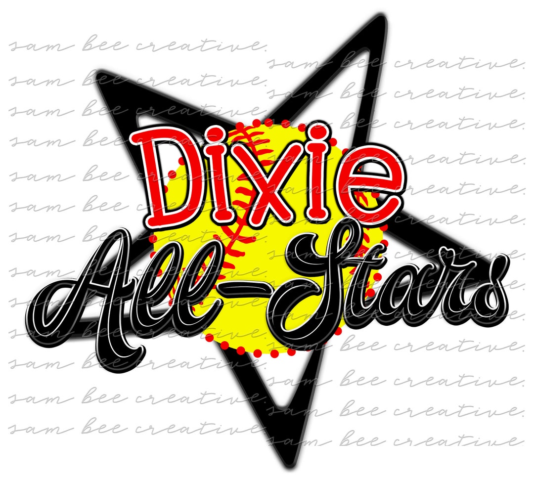 Dixie All Stars Softball Digital Design / Baseball Game Day / Sublimation Png File Digital ...