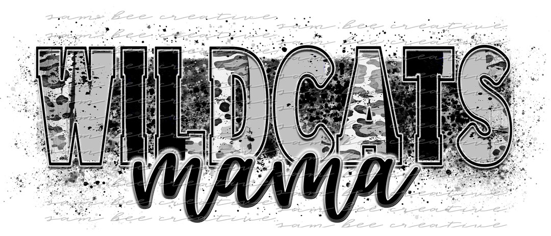Wildcats Mama Leopard Brush Stroke Digital Design / Cheetah Paint ...