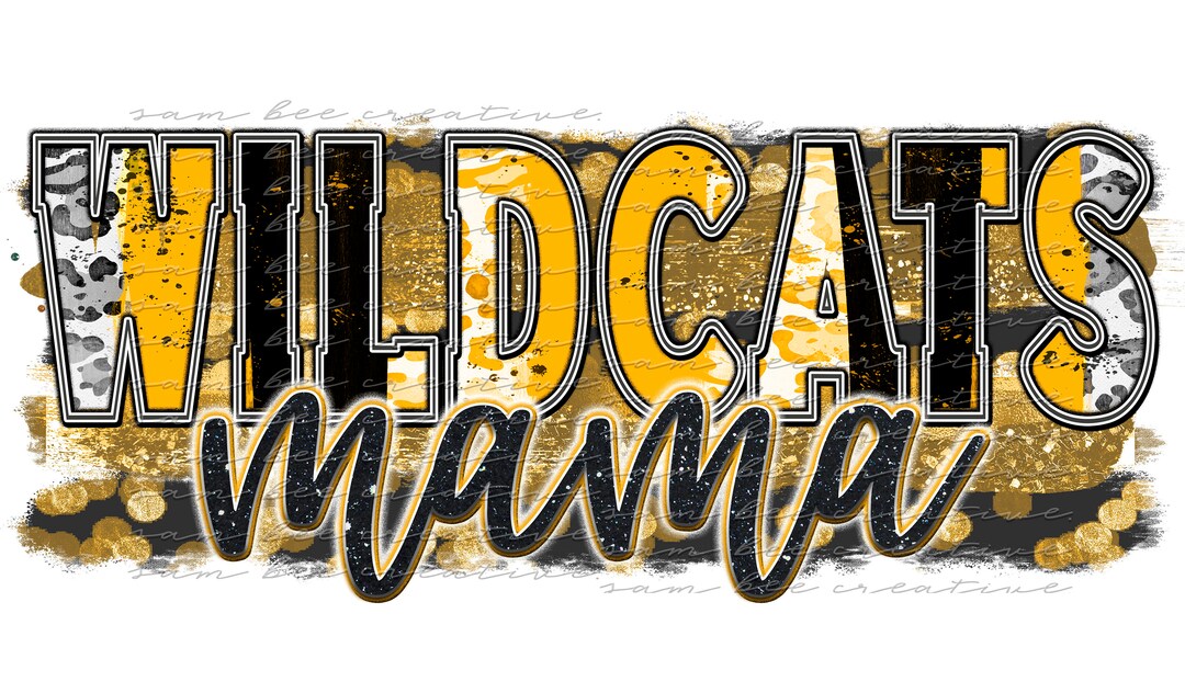 Wildcats Mama Leopard Brush Stroke Digital Design / Cheetah Paint ...
