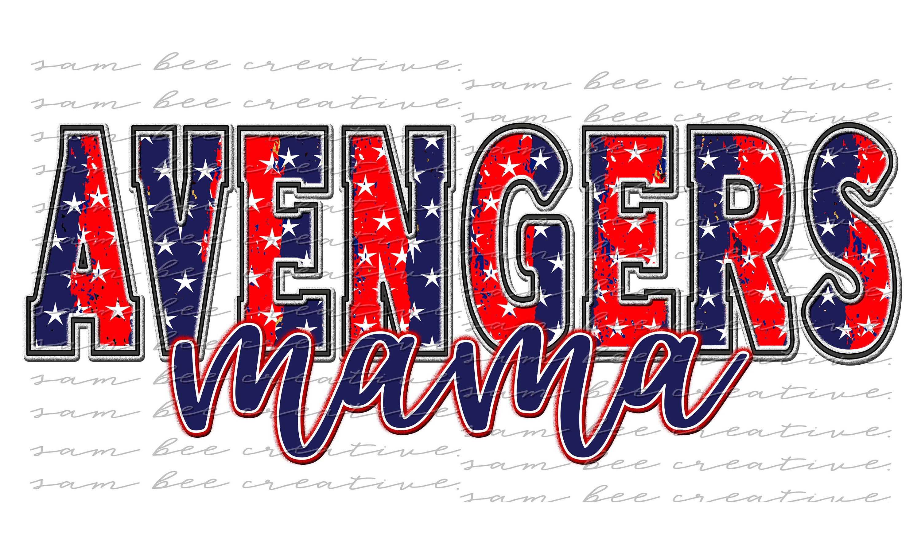 Avengers Mama Patriotic Digital Design / Cheer Football Softball ...