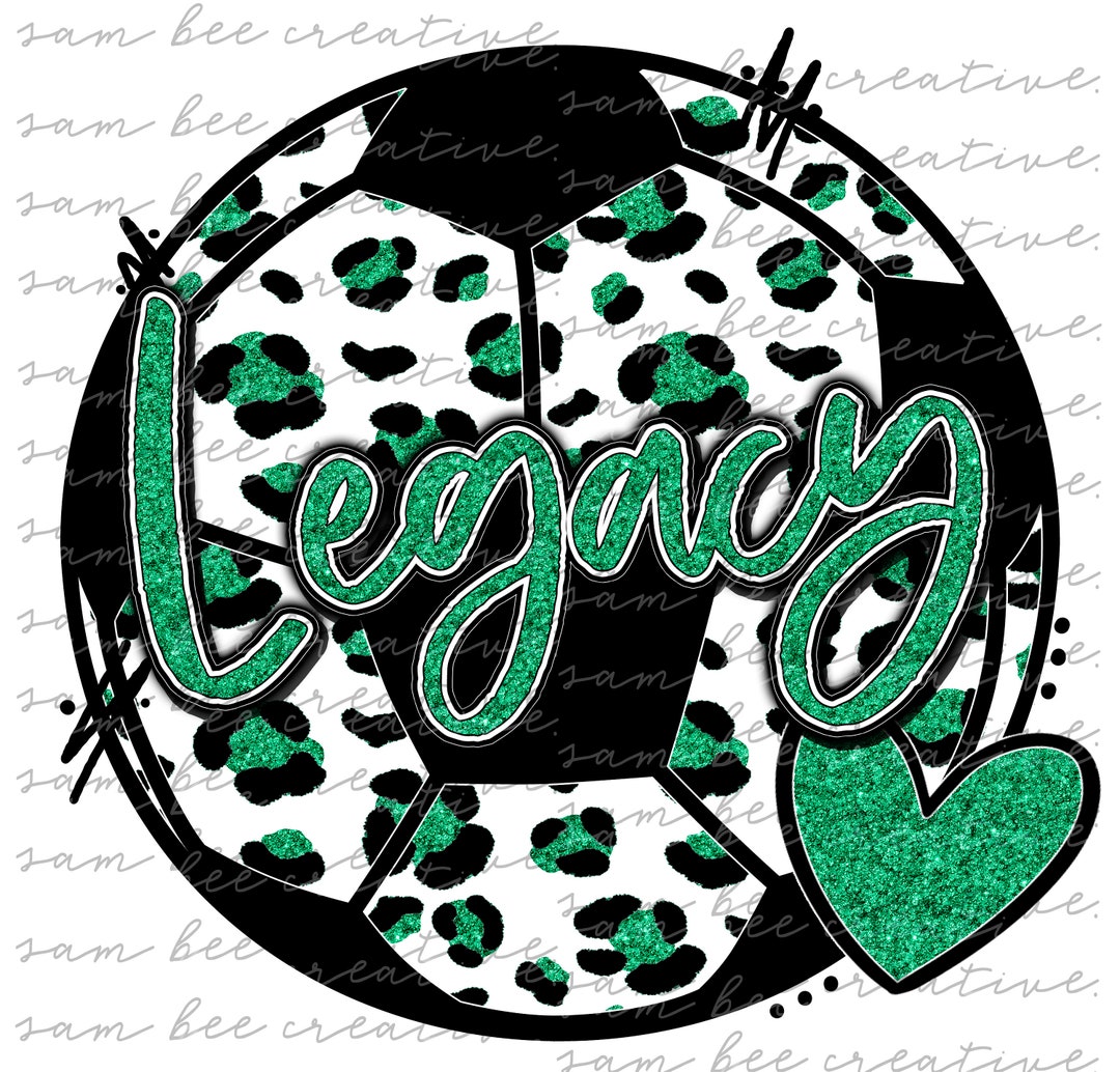 Legacy Glitter Leopard Soccer Digital Design / School Spirit Game Day ...