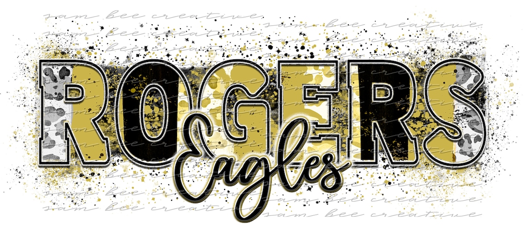 Rogers Eagles Digital Design / Leopard Brush Stroke Paint Splatter ...
