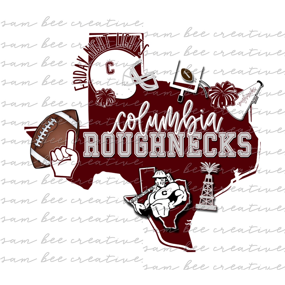 Columbia Roughnecks Texas Football Digital Design / School Spirit Small ...