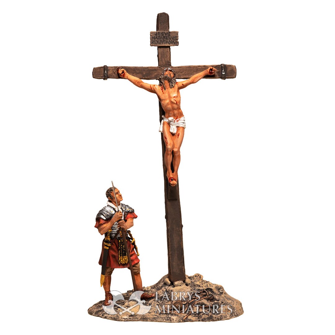 Crucifixion of Jesus Painted Tin Toy Soldier Miniature 54mm - Etsy
