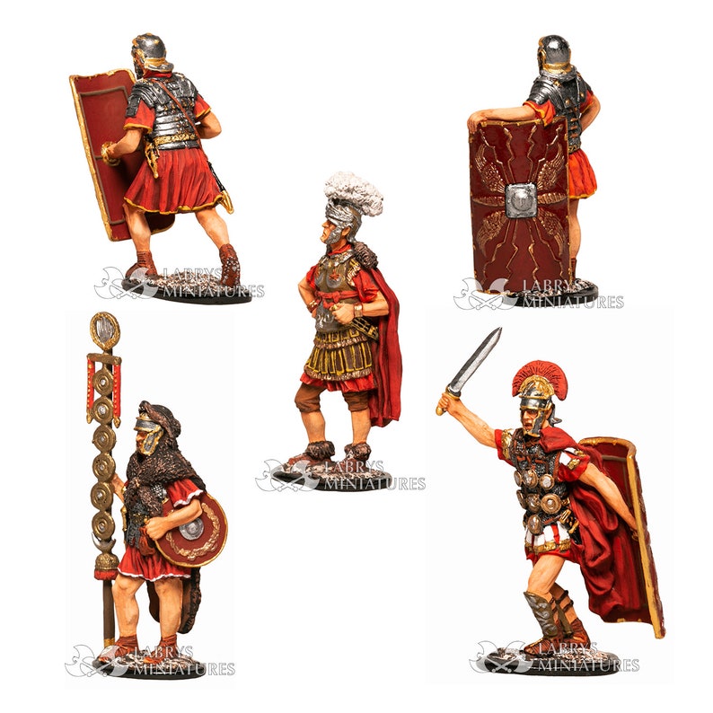 Roman Legio II Augusta Painted Tin Toy Soldier Miniature 54mm Figure ...