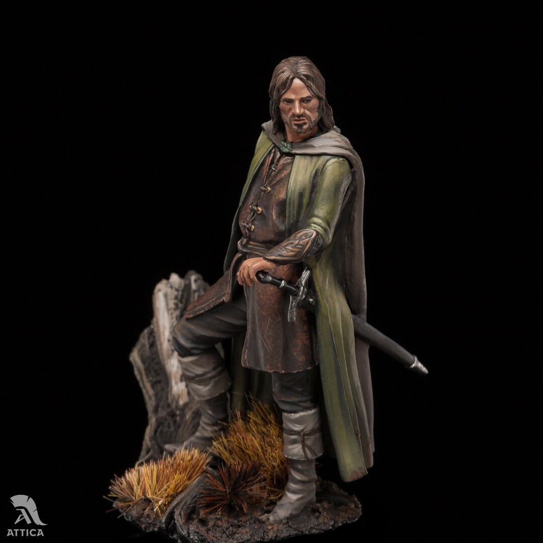 Aragorn Ranger King Painted Toy Soldier Miniature 54mm 1:32 Figure Pre ...